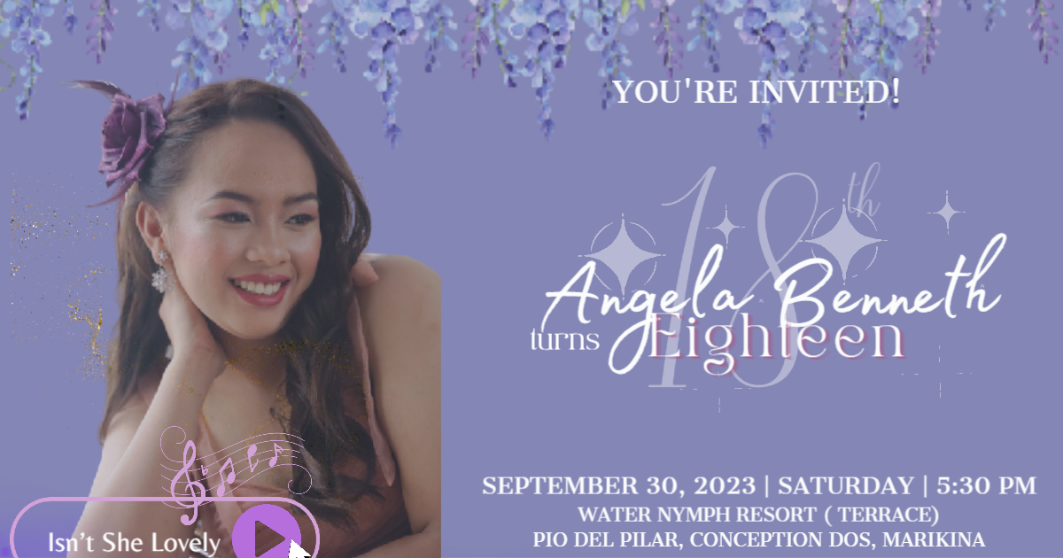 Angela Benneth@18th Birthday Website